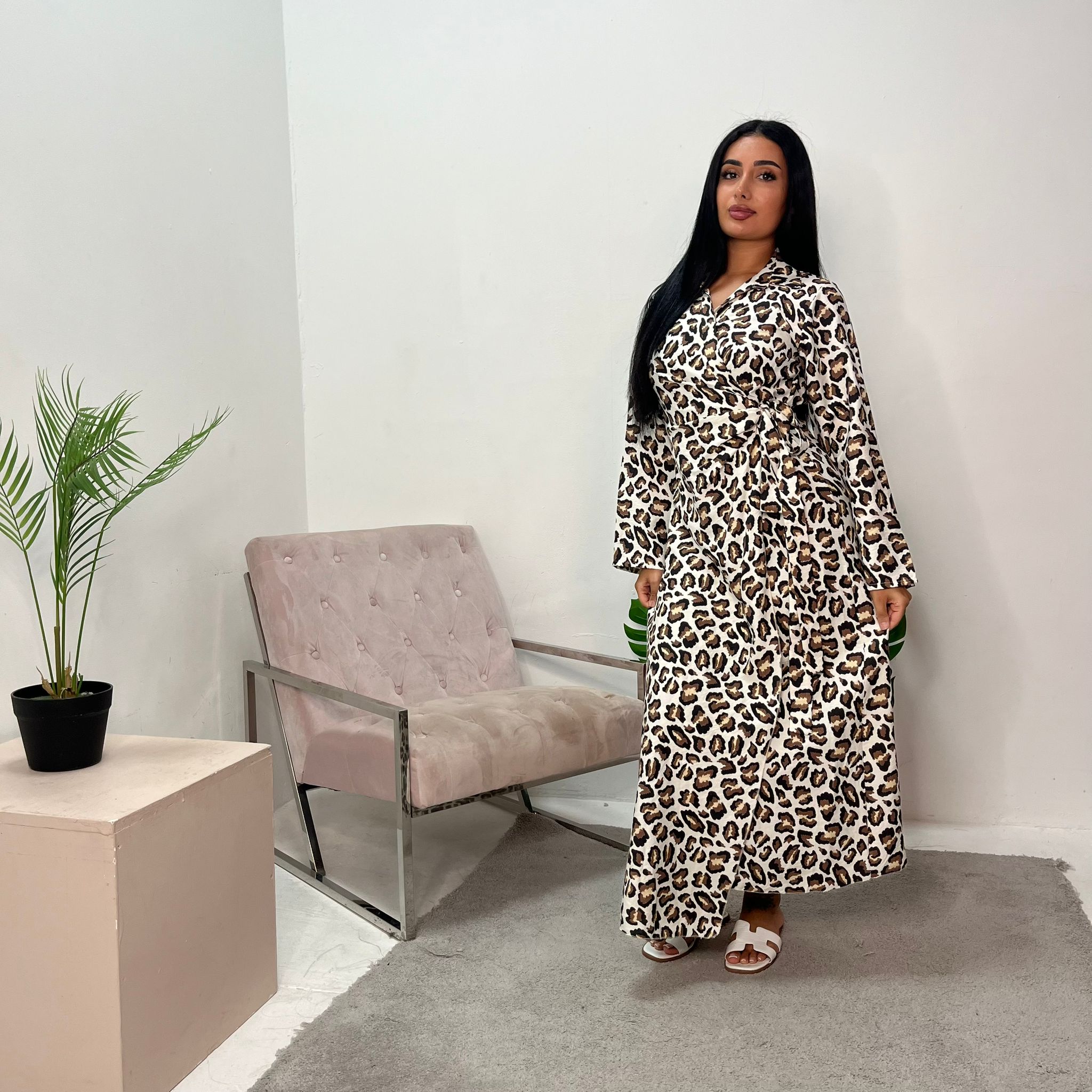Neva Tiger Print V Neck Summer Dress – House Of Haniya